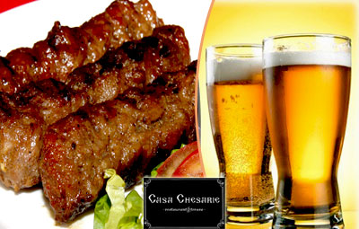 O portie zdravana de mititei cu bere! | Meniu o persoana: 4 mici + 1 ...